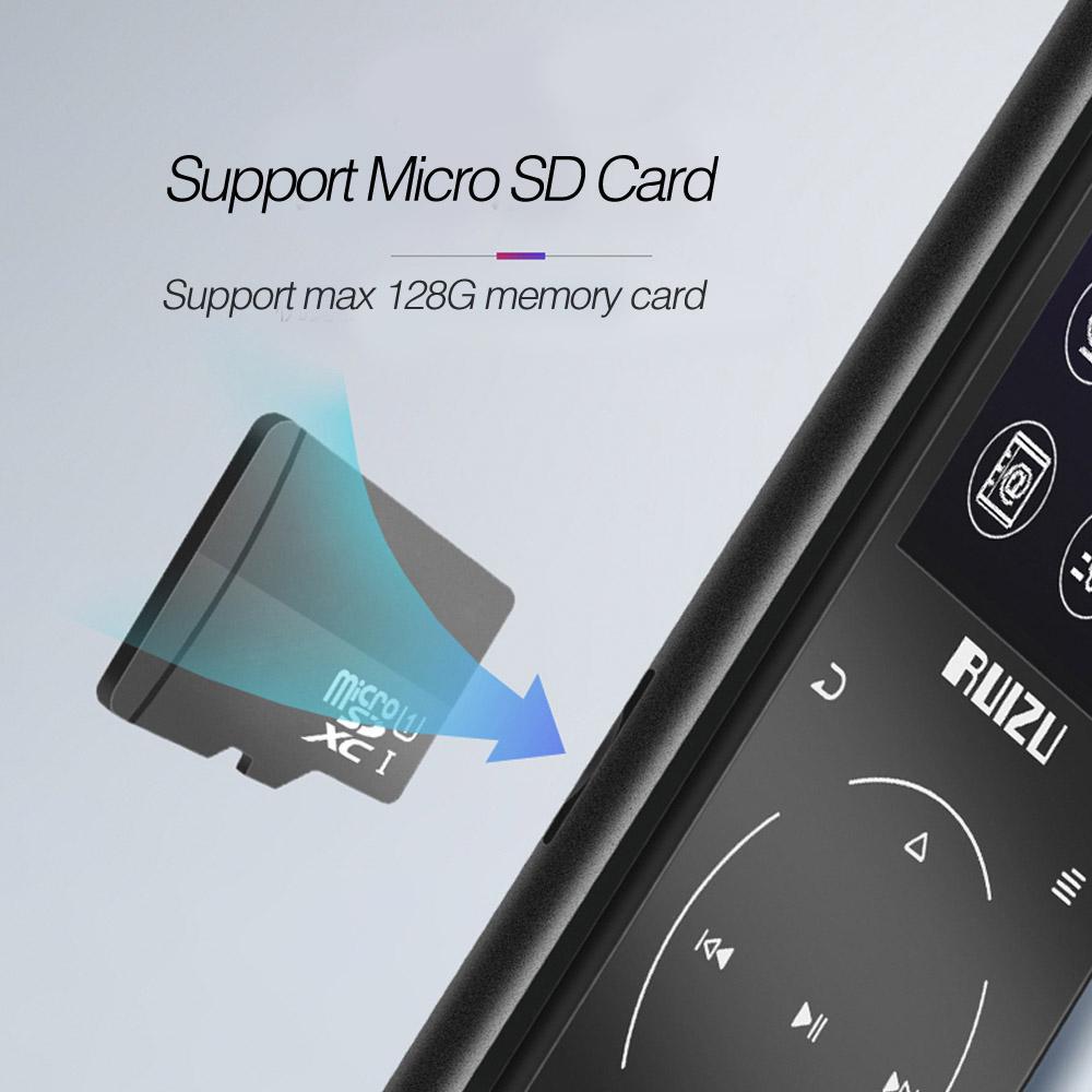 Buy RUIZU D16 Metal Bluetooth MP3 Player Portable Audio 8GB Music ...