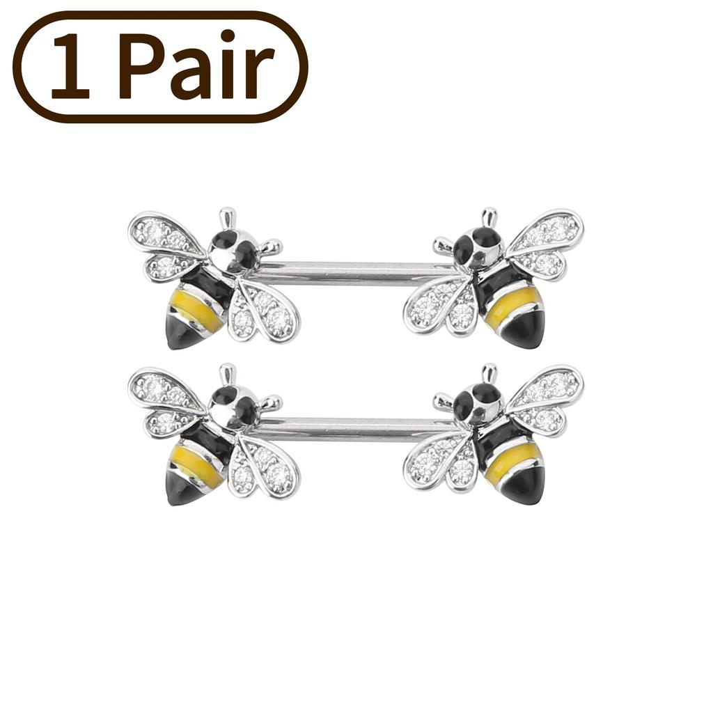 Cheap Bee Piercing Jewelry Nipple Barbell Stainless Steel Nipple Ring ...