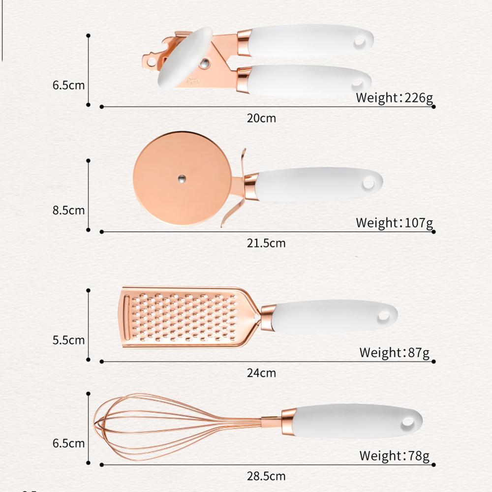 Cheap 7Pcs Black Kitchen Gadgets Set Copper Coated Stainless Steel ...