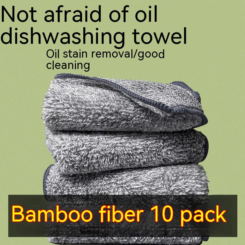 Buy Bamboo Fiber Kitchen Rag Degreasing Rag Rag Absorbent Double ...