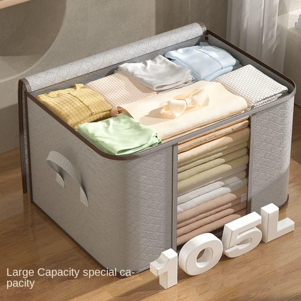 Portable Clothes Storage Bag Visible Wardrobe Sorting Storage ...