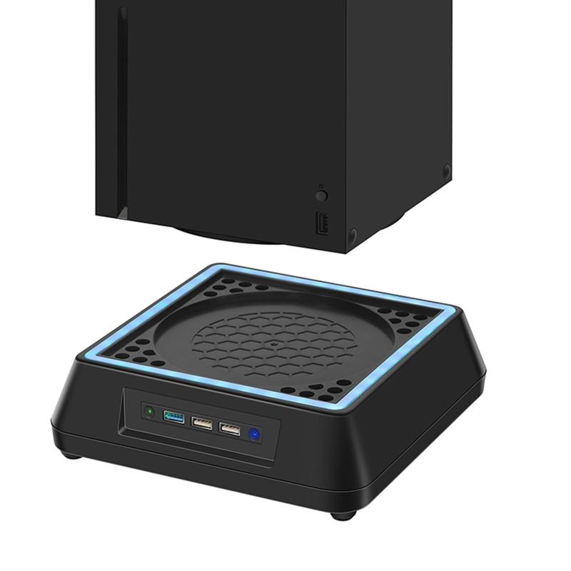 Colorful Breathing Cooling Base Fan Accessory Charger Dock Stand 3 USB ...