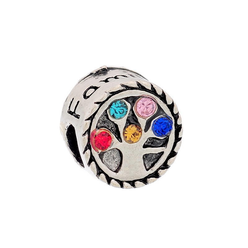 Buy 1pc Rhinestone Family Love Tree Bead Fit Charm Bracelets Exquisite ...
