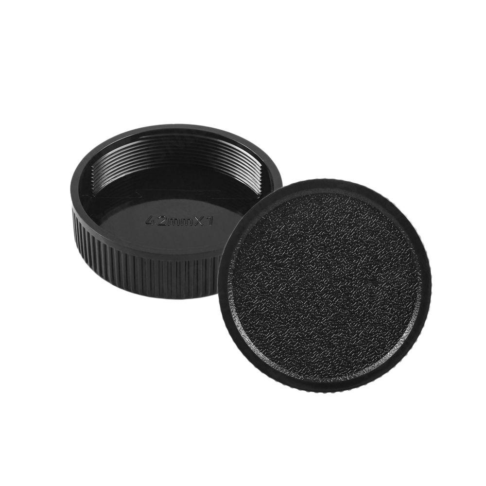 Buy 2Pcs Black 42mm Plastic Camera Accessories Protector Cover Len Caps ...