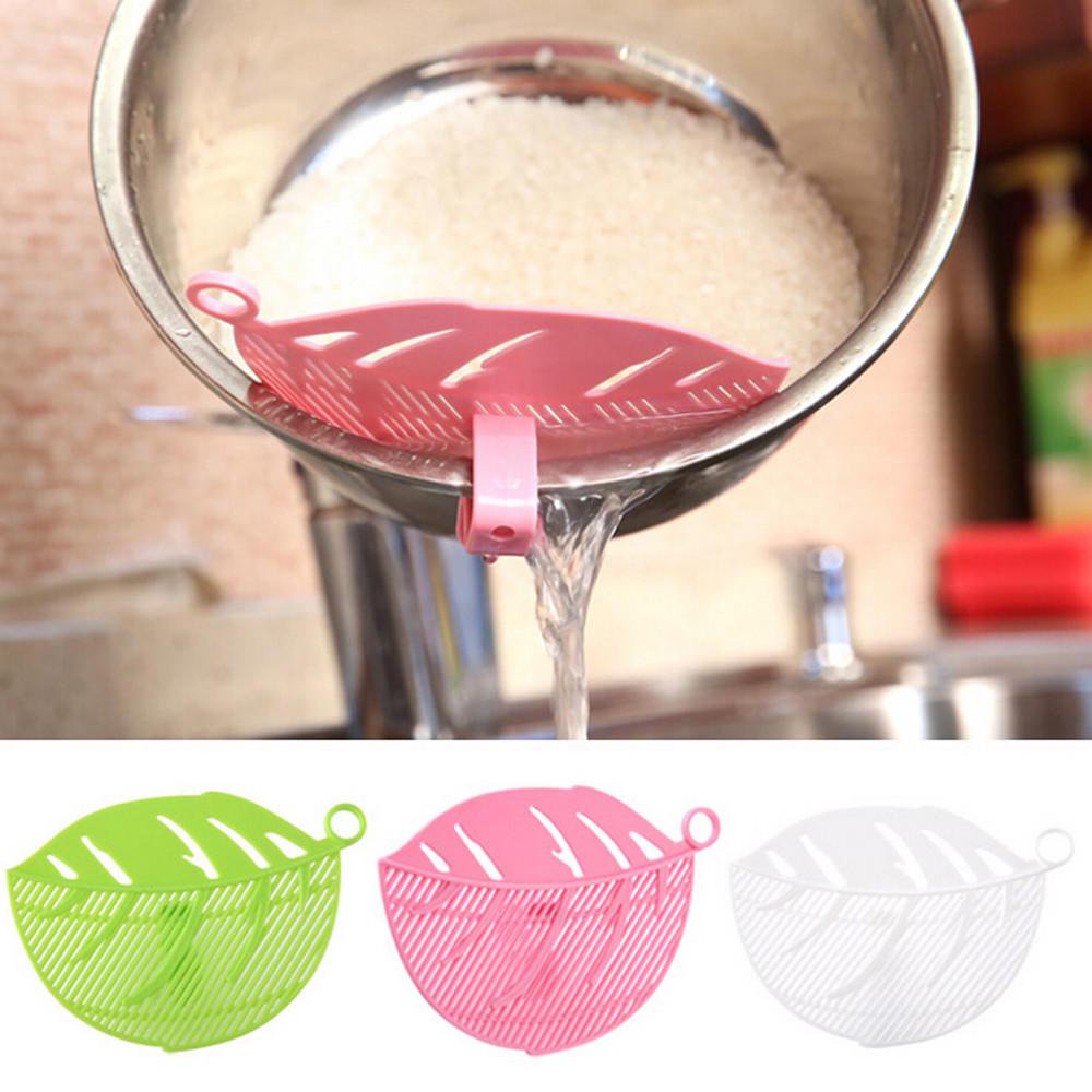 Buy Cleaning Rice Tool 1pc Durable Leaf Shape Rice Wash Sieve Kitchen ...