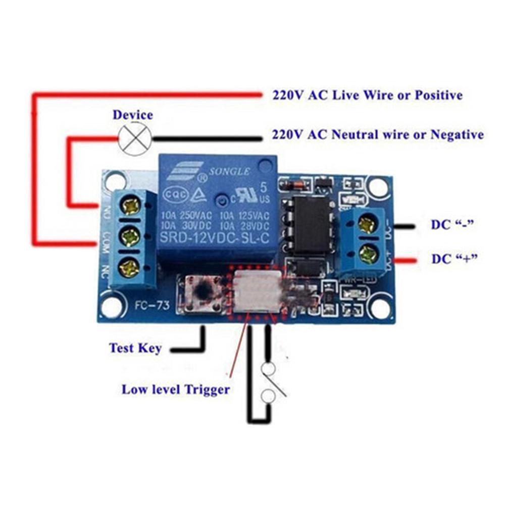 24V 1 Channel Latching Relay Module with Touch Bistable Switch MCU Control Line Business ...