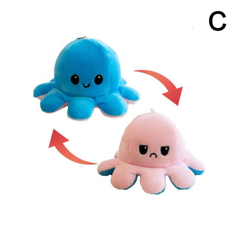 Cheap Reversible Cute Octopus Keychain Plush Cartoon Double for Gift ...