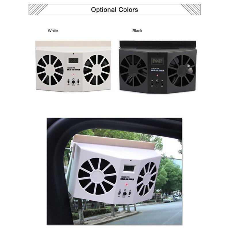 Solar Powered Auto Car Window Air Vent Ventilator Mini Air Conditioner ...