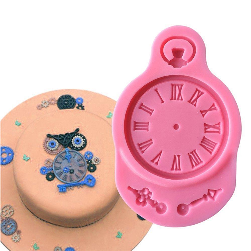 Buy Chocolate Fondant Clock Funny Silicone Mould Watch Shaped Baking ...