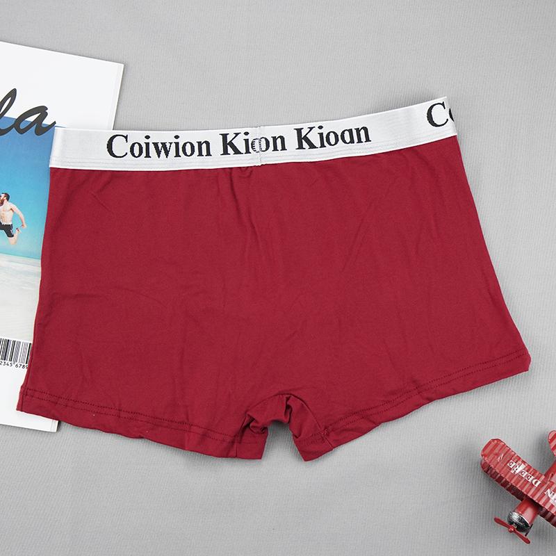 Buy 4pcs/set Men's Boxer L-4XL Elastic Solid Color Breathable Briefs ...