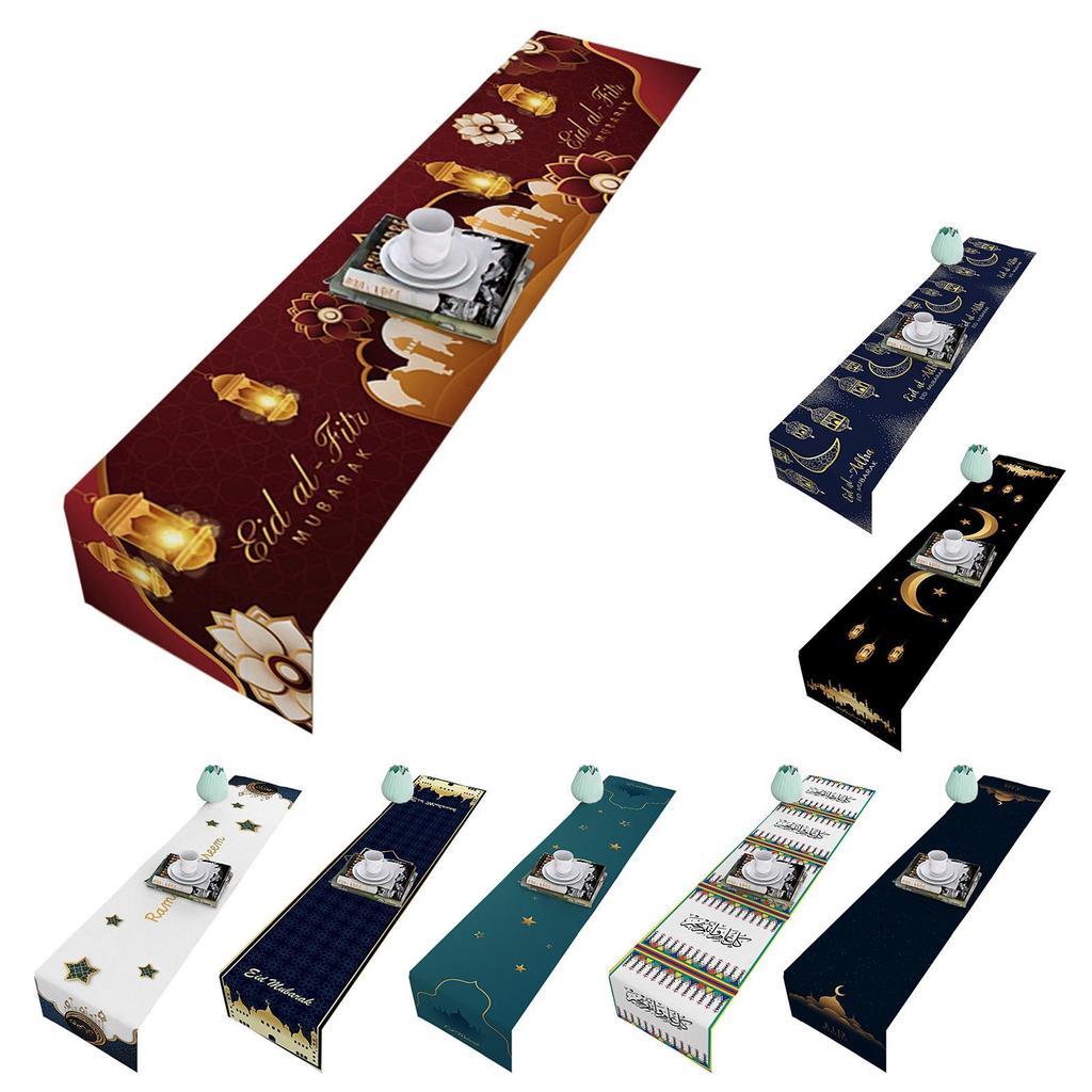 Cheap Moon Table Runner Table Flag Decoration For Eid Festival Moon And ...