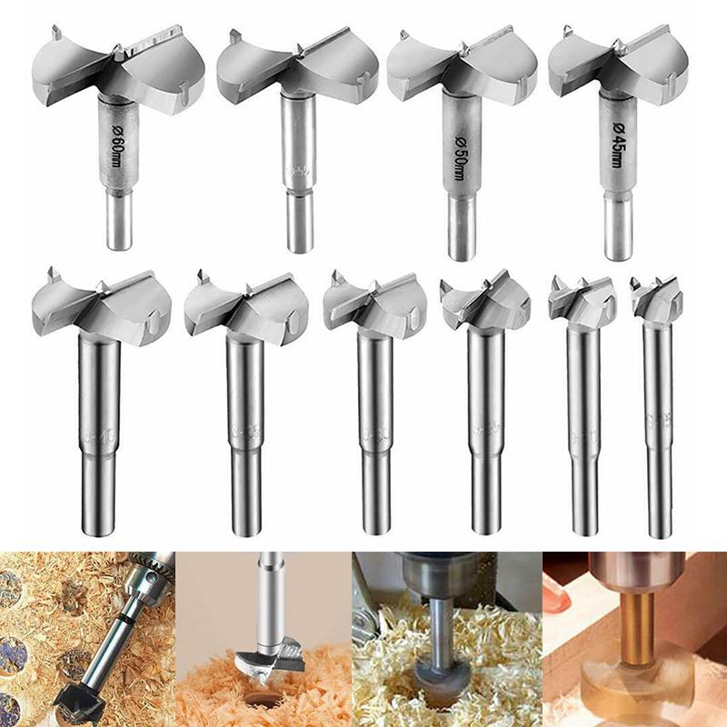 Buy PDTO 10pcs New 15~60mm Forstner Drill Bits Set Wood Drill Knothole ...