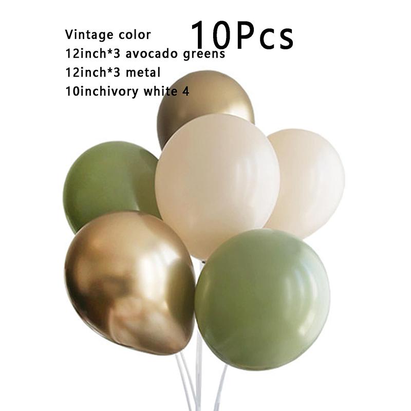 10pcs Retro Color Sen Series Ins Wind Balloon Children's Baby's First ...