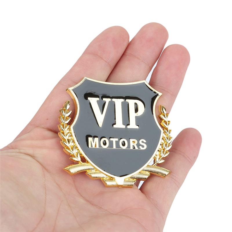 Buy 2pcs 3D Luxury Metal VIP Lebal Car Sticker Emblem Badge Decor ...