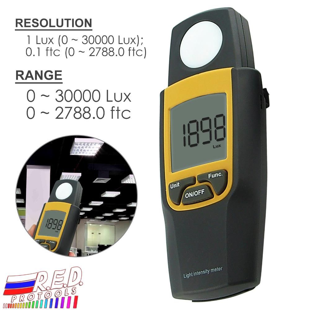 Buy Digital Light Intensity Meter Lux & Foot Candle 0~30000Lux & 0~2788 ...