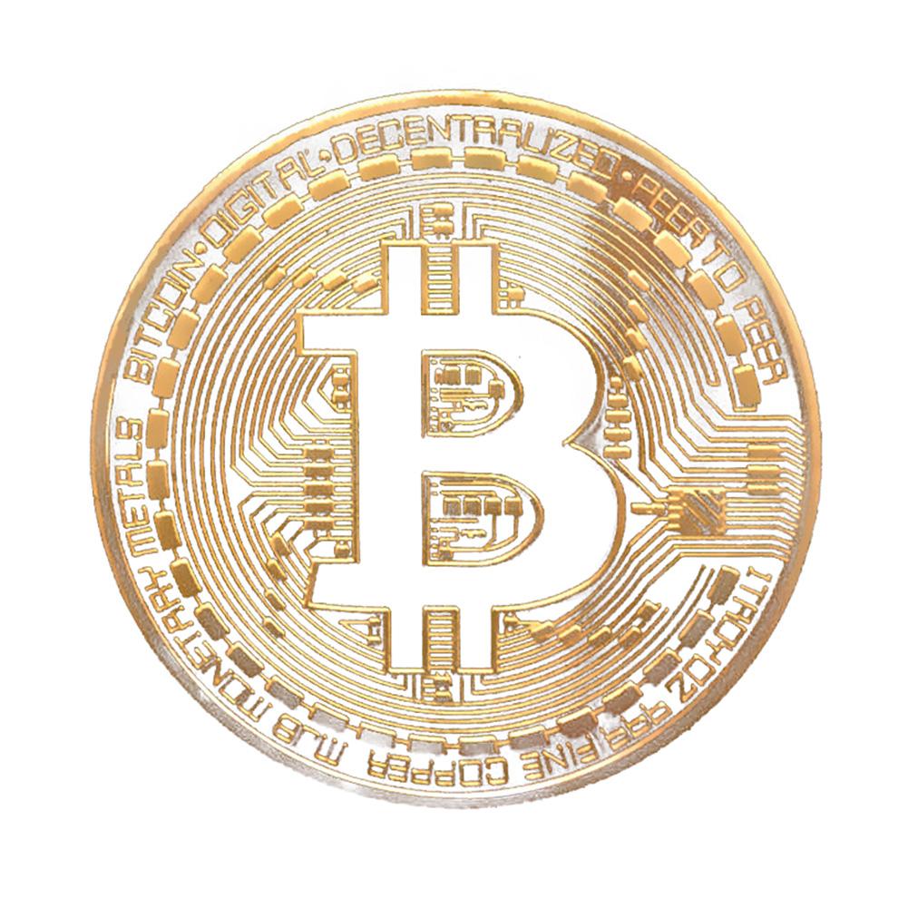 Buy Gold Plated Bitcoin Coin Souvenirs Metal Physical BTC Collection ...
