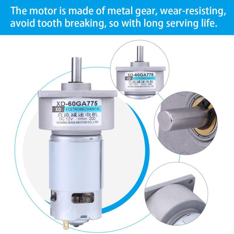 Buy 60GA775 DC12V 35W Torque Adjustable Speed Micro DC Geared Motor at ...