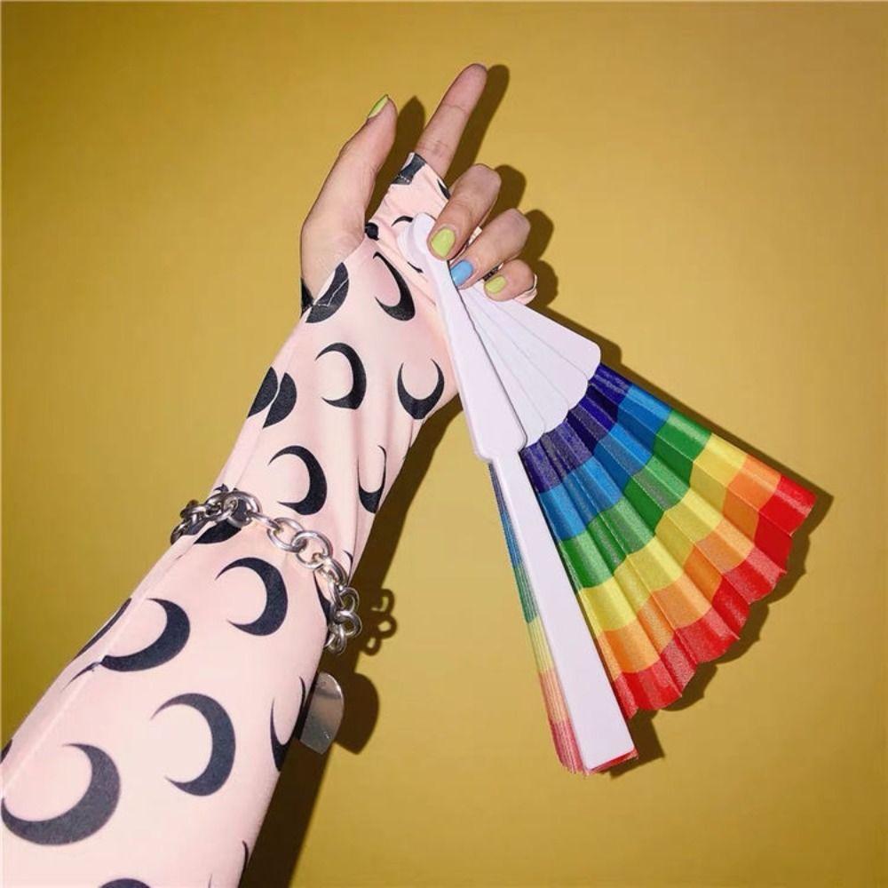 Satın alın Rainbow Pride Accessories Rainbow Hand Fan Hand Held Fan ...