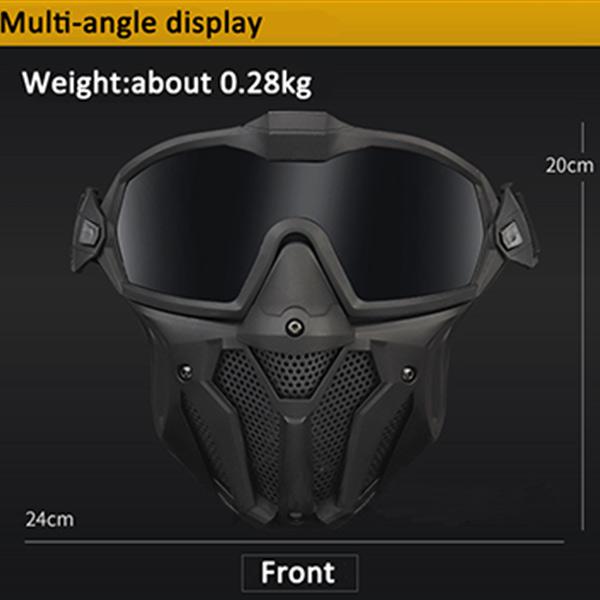 Köp Military Airsoft Mask Detachable Goggles with Anti-fog Fan Tactical ...