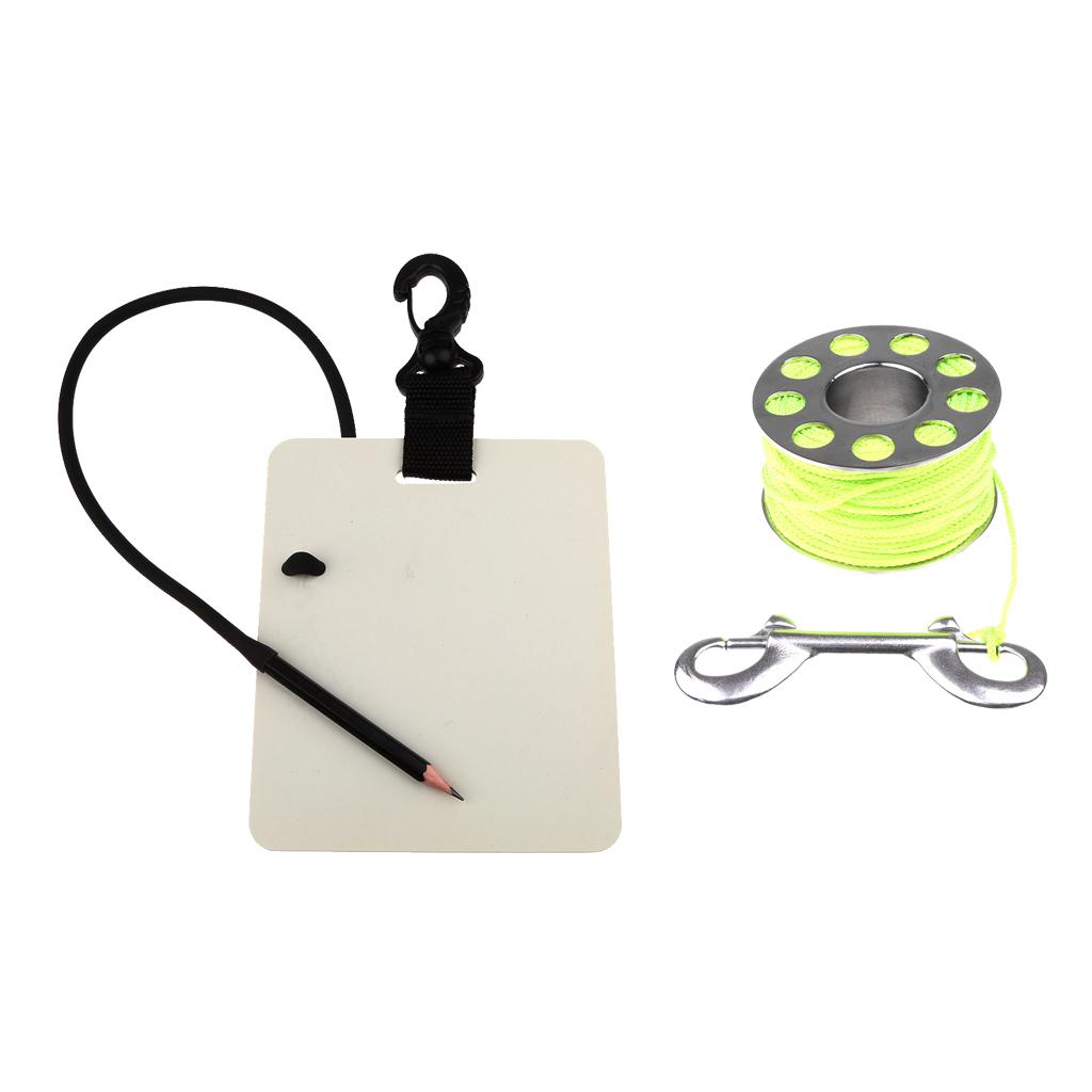 31m Scuba Dive Spool Finger Reel + Diving Underwater Writing Slate ...