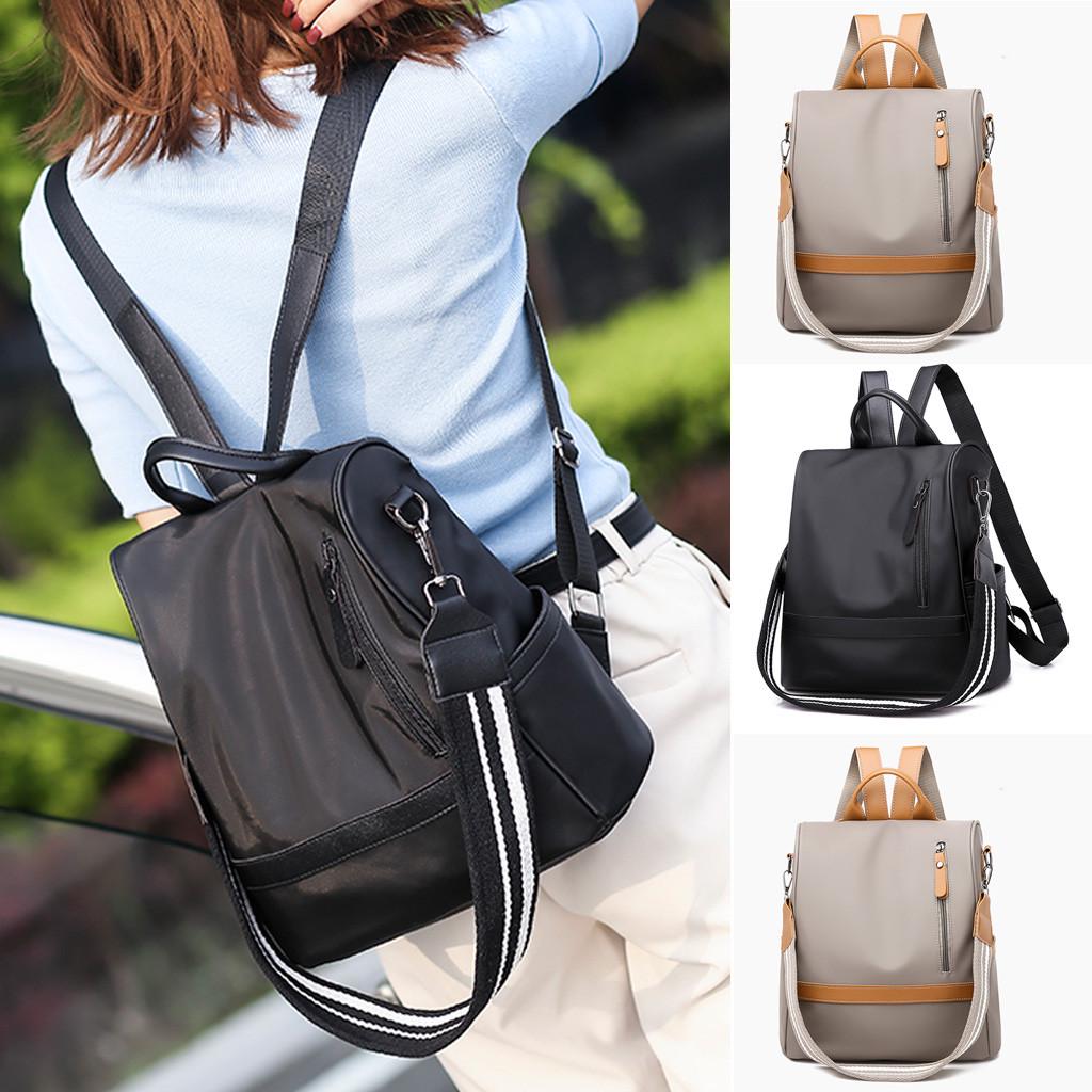 Buy Women Fashion Multi Function Nylon Zipper Solid Color Messenger ...