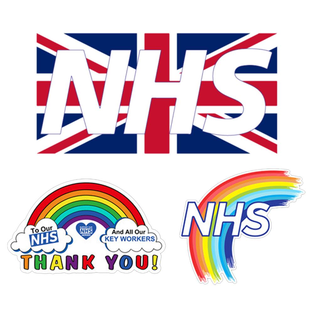 Buy Rainbow Car Sticker NHS Key Workers Thank You Window Self-Adhesive ...