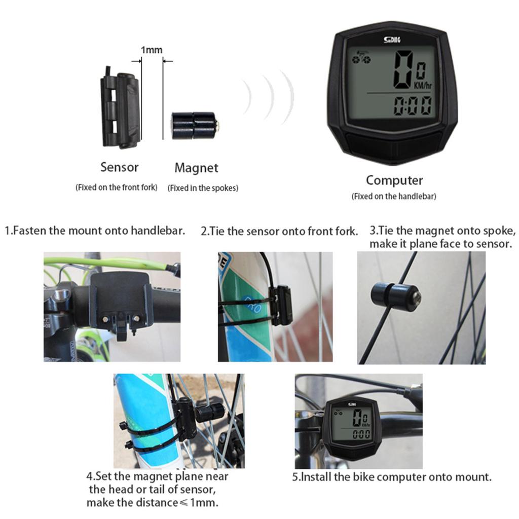 Buy NL Bike Wired Stopwatch Bicycle Multifunction Computer Speedometer ...