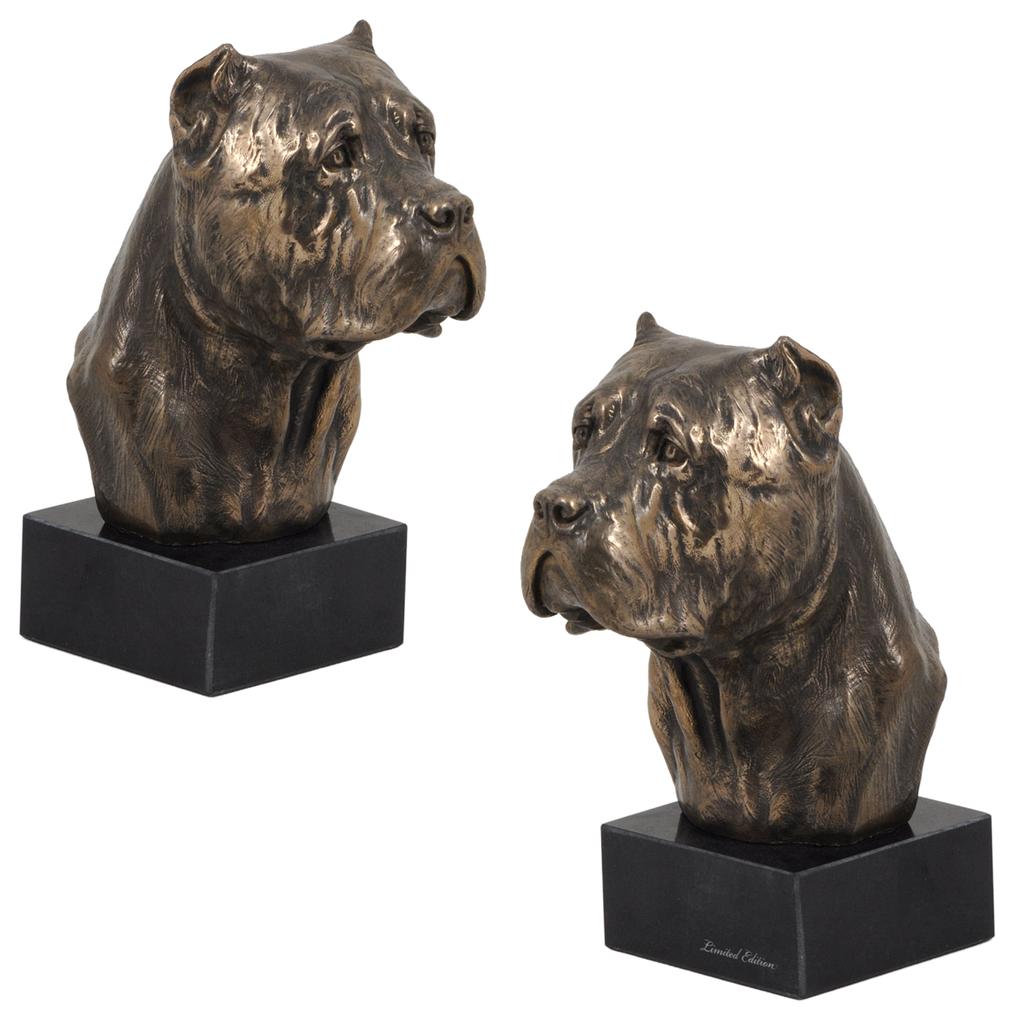 Cane Corso, Italian Cane Corso - Dog statue, bust on stone base ...