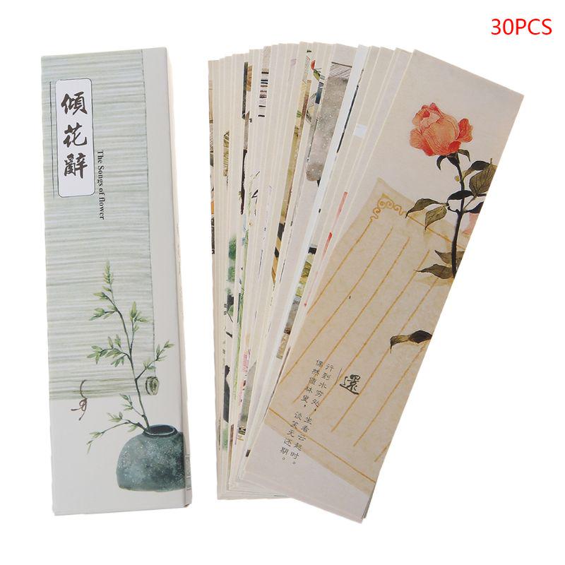 Buy Creative Chinese Style Paper Bookmarks Painting Cards Beautiful ...