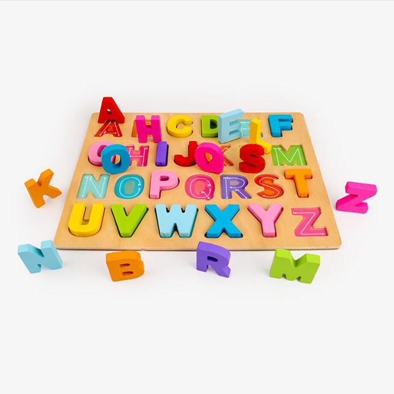 Brain Game Alphabet Board Jigsaw Stereoscopic Gifts Preschool ...