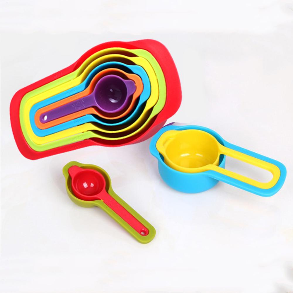 Buy 6pcs Plastic Measuring Spoon Cooking Tools Measuring Cups Mini ...
