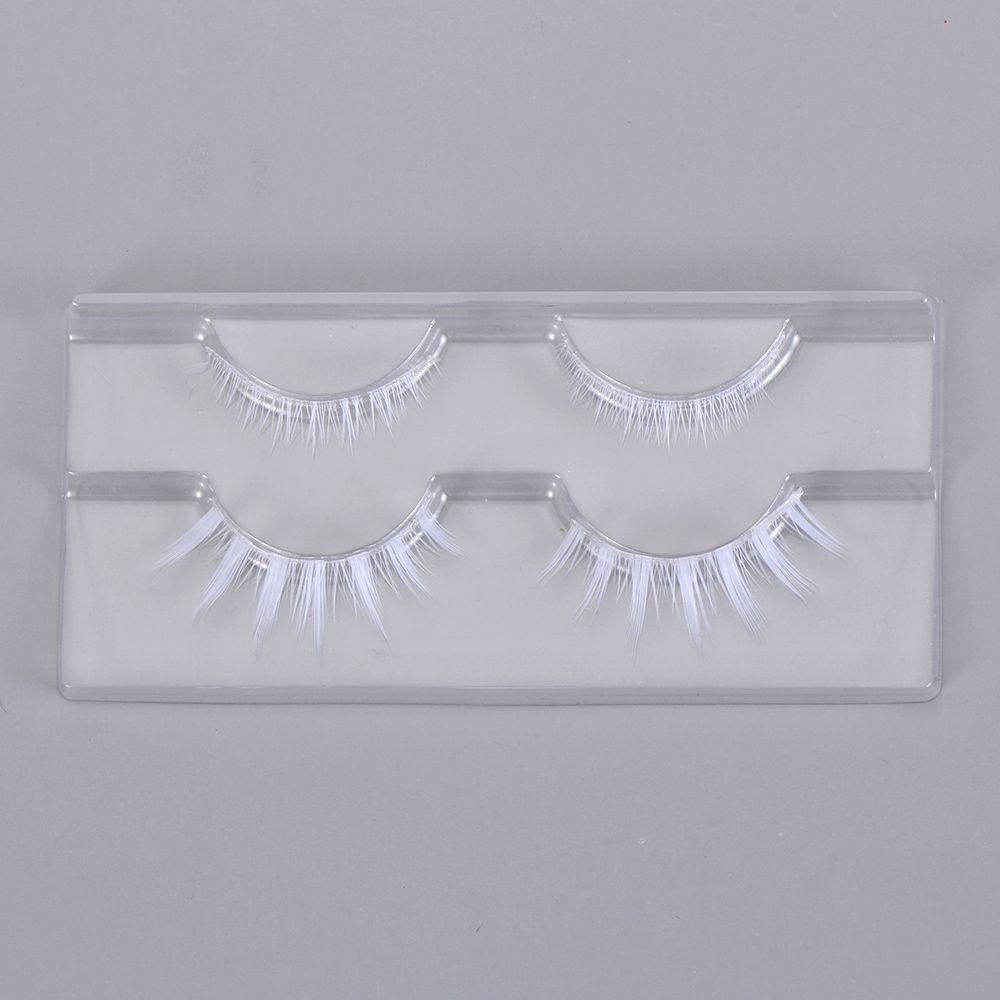 Satın alın PBT Silk White False Eyelashes Upper Lower Eyelashes Lash ...