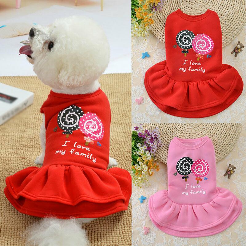 Buy Dog Skirt Pet Princess Dress for Spring Autumn Winter Chihuahua ...