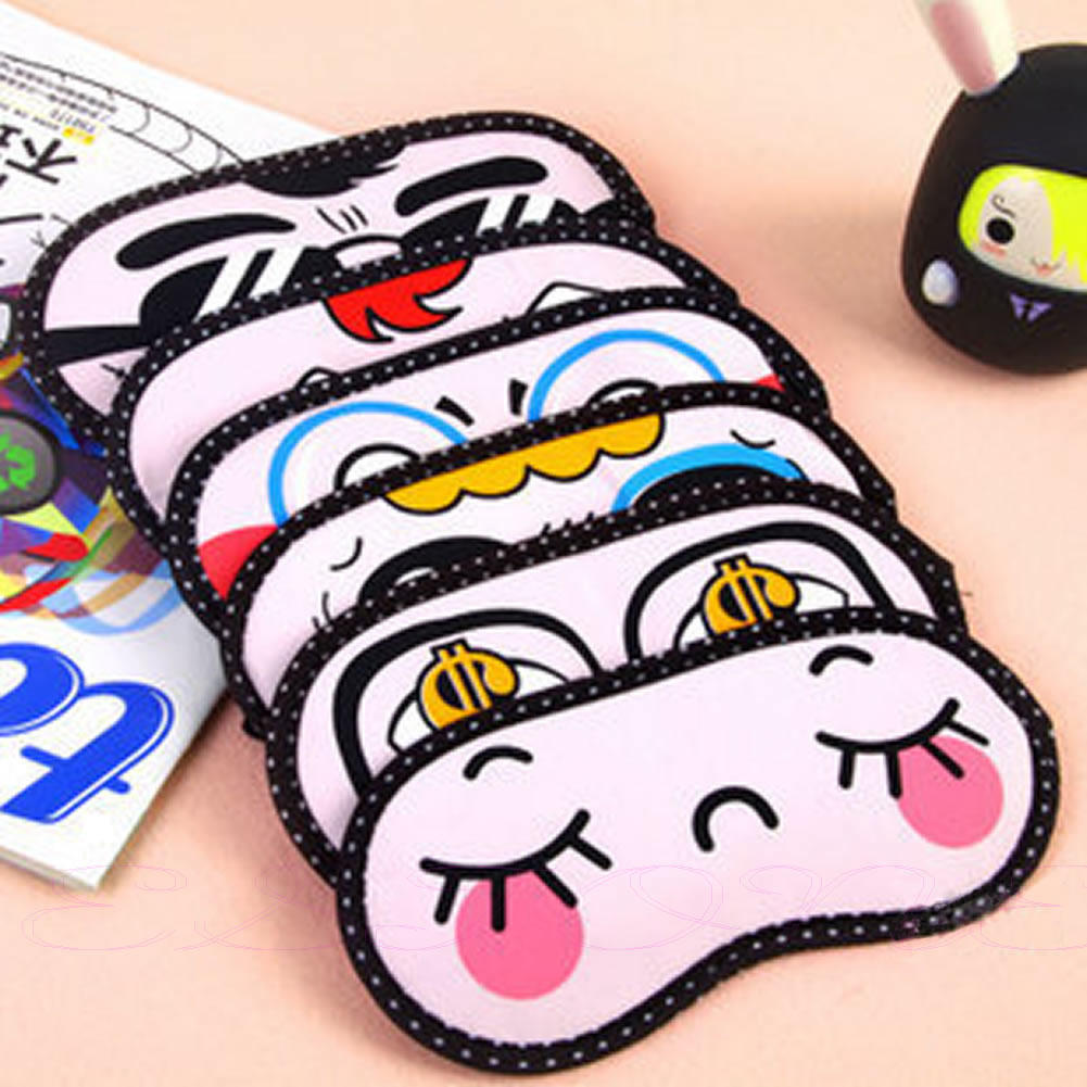 Buy Cute Sleeping Eye Mask Blindfold Shade Travel Aid Sleep Goggles Eye ...