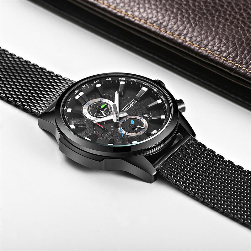 Buy TEMEITE Men Quartz Watch Casual Chronograph Date Sports Mesh Strap ...