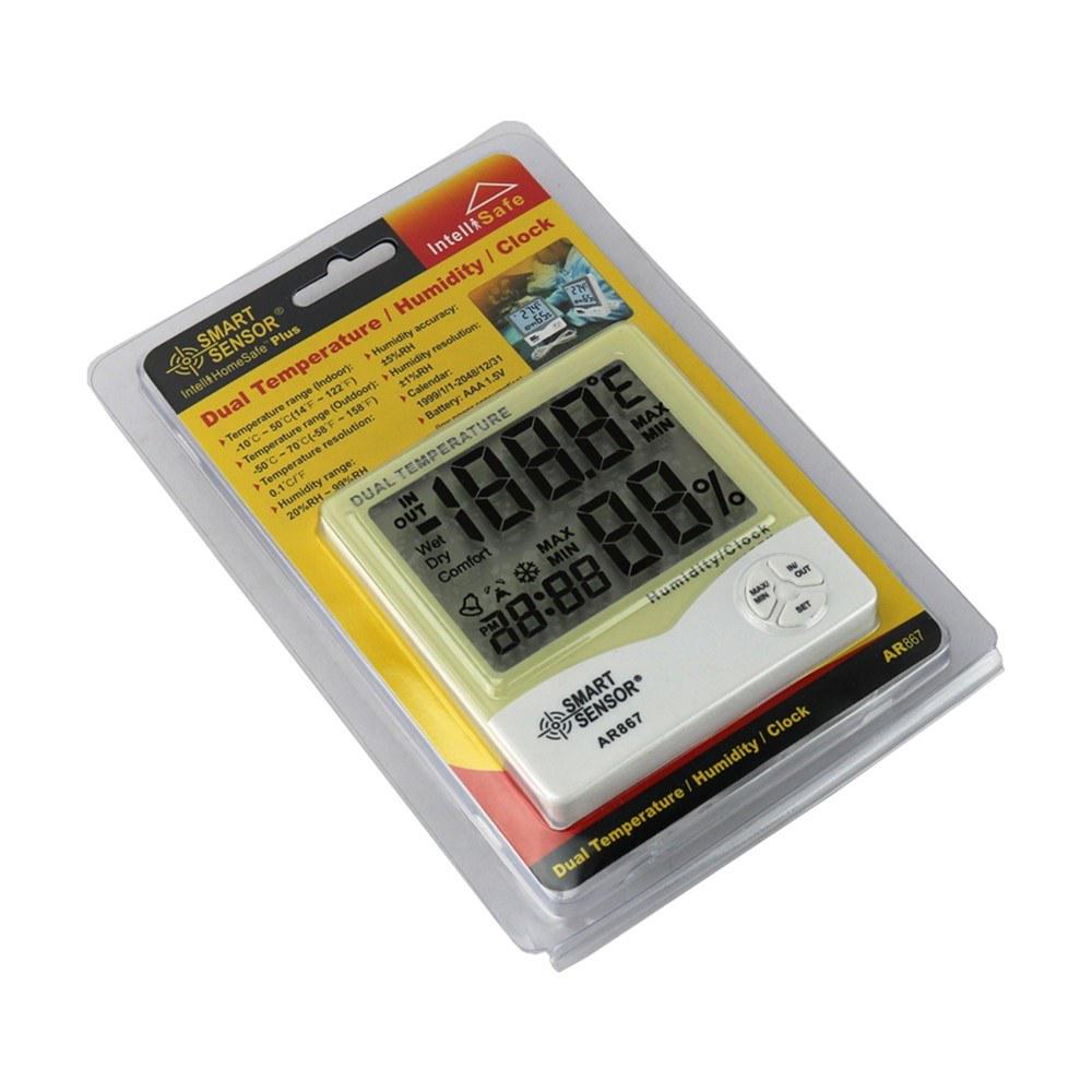 Buy Smart Sensor AR867 LCD Digital Hygrometer Thermometer Dual Humidity ...