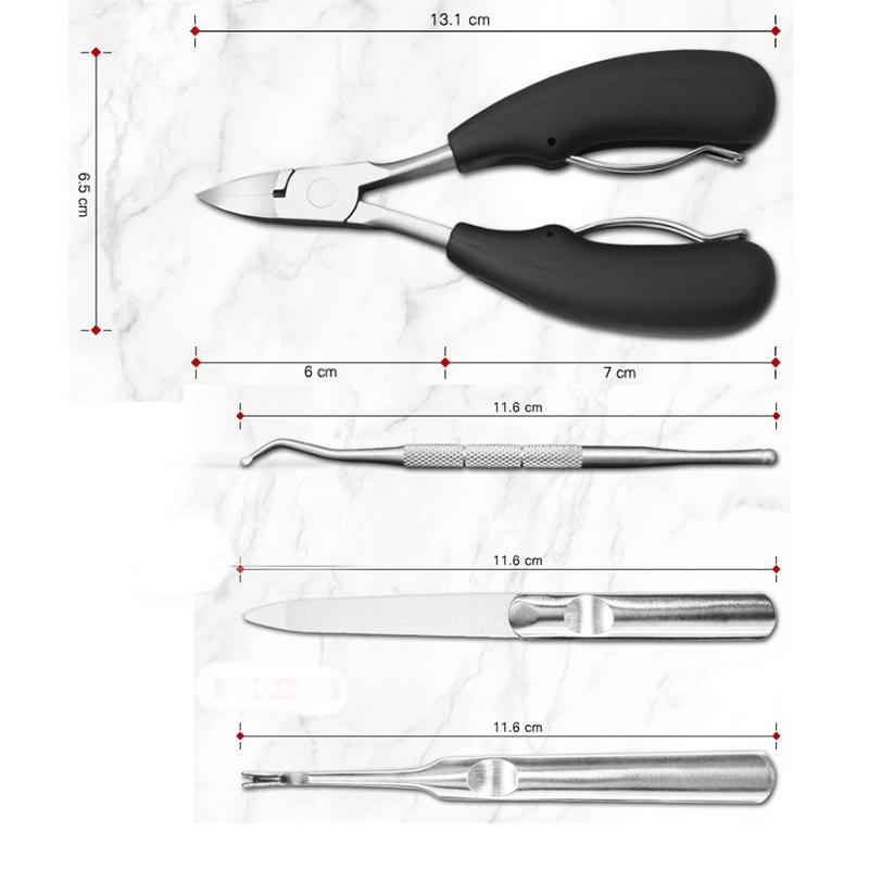 4Pcs/set Steel Thick Nails Pedicure Durable Easy Toenail Nail Clipper ...