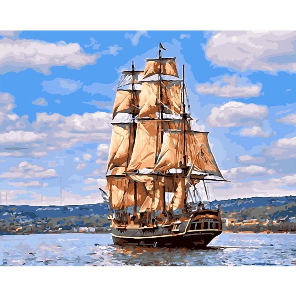 Satın alın 5D Diy Diamond Embroidery Boat Diamond Art Mosaic Painting ...