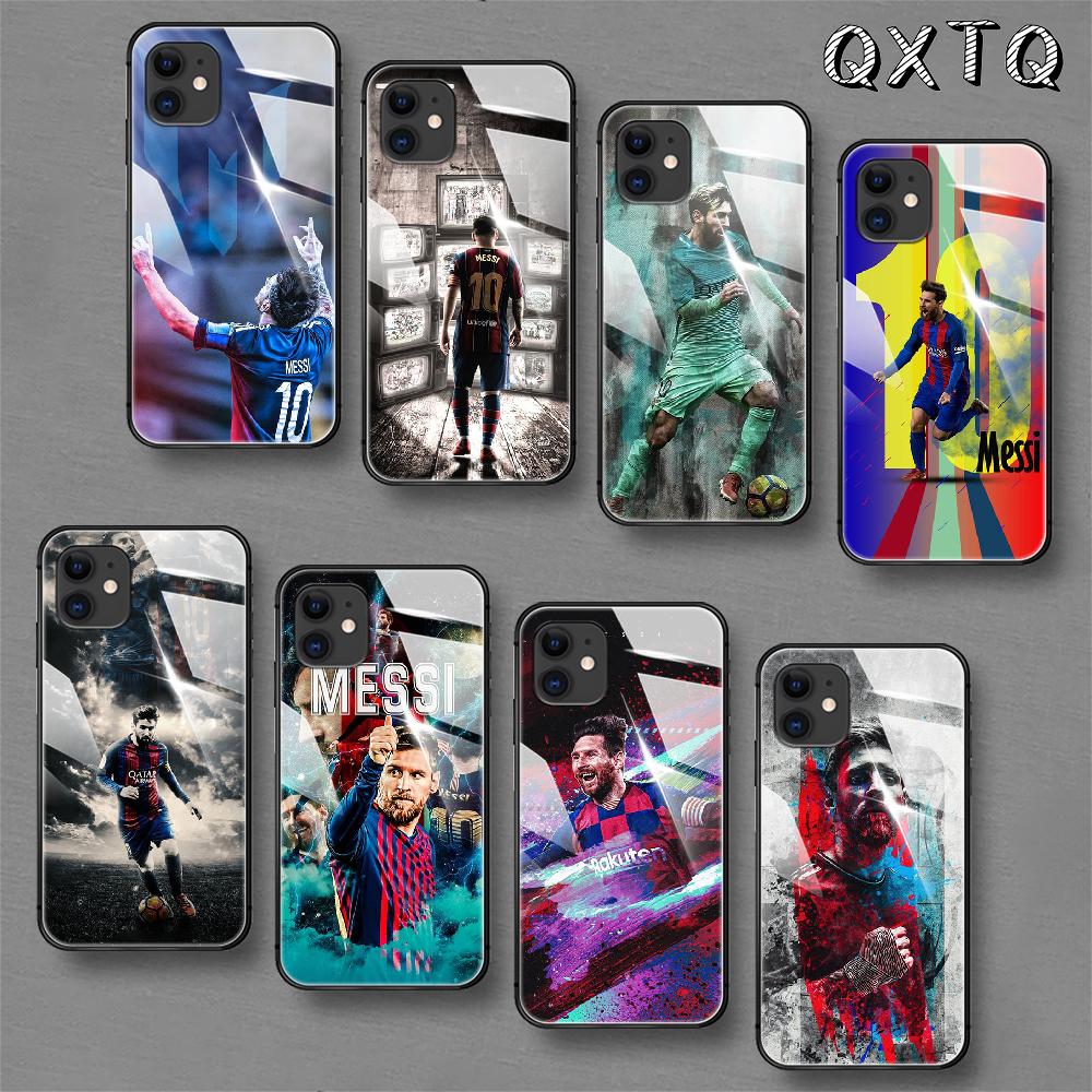 Buy Lionel Messi Football King Tempered Glass Phone Case Cover For ...