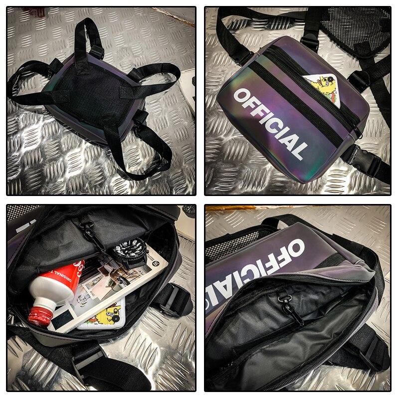 Cheap Tactical Bag Vest Street Reflective Hip Hop Bags Pvc Streetwear ...