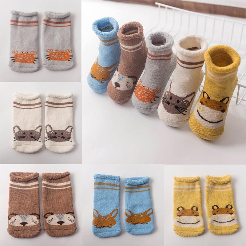 5 Pairs Baby Socks Cotton Warm Children\'s Terry-loop Hosiery uygun ...