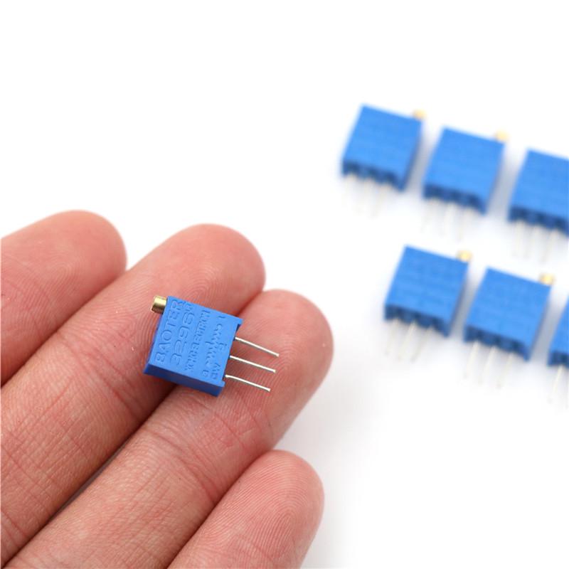 10Pcs Blue 103 10K Ohm 3296W Trim Pot Trimmer Potentiometer uygun ...