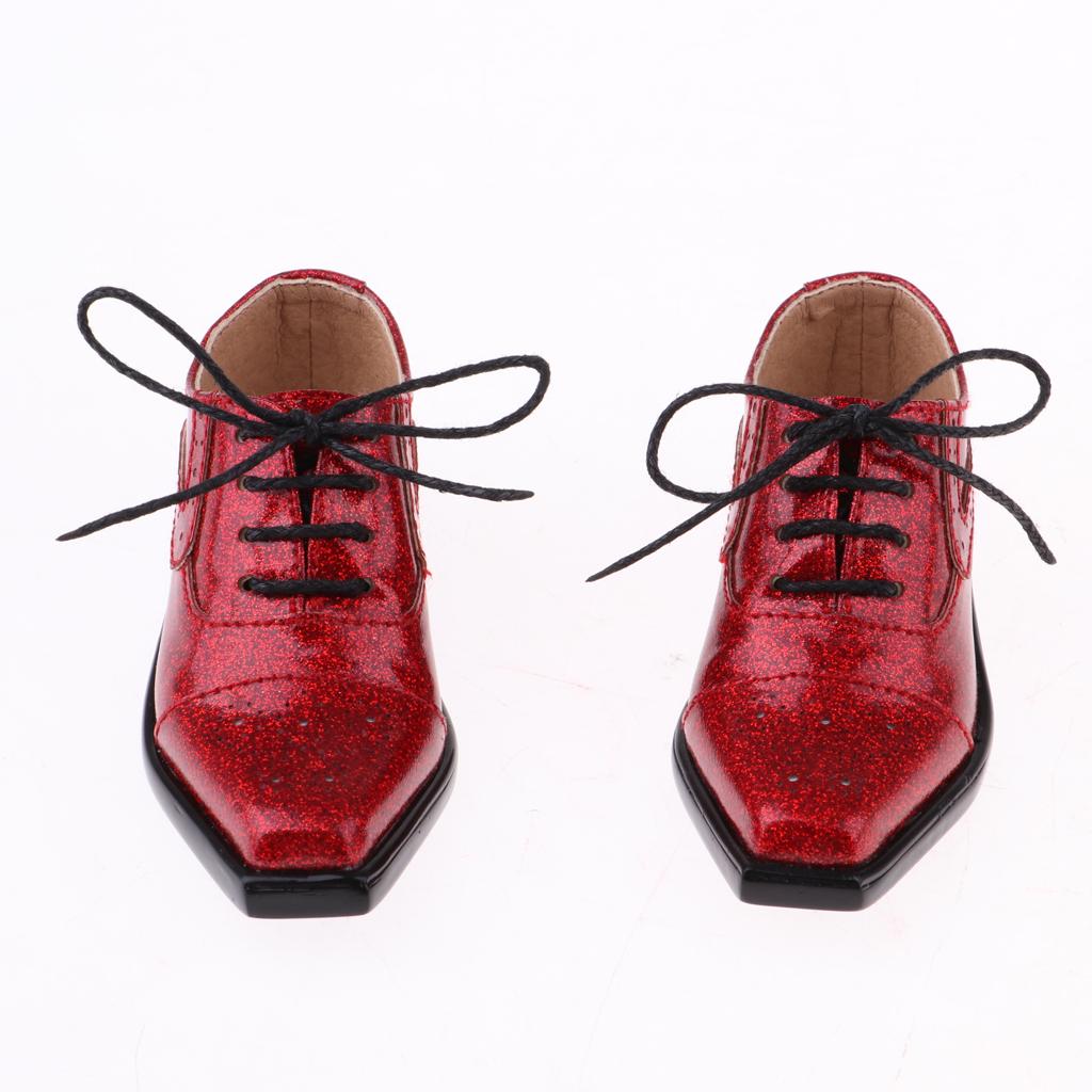 1/3 BJD SD17 Uncle Shoes Laced Leather for MSD SD Doll Outfit Red uygun ...