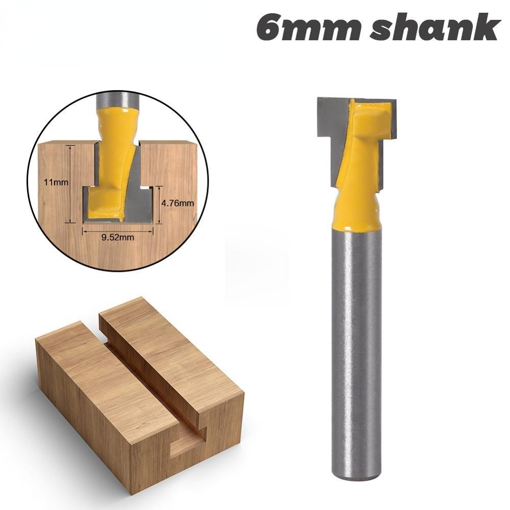 Buy 1pc 6mm Shank T-slot Cutter Router Bit Set Hex Bolt Key Hole Bits T ...