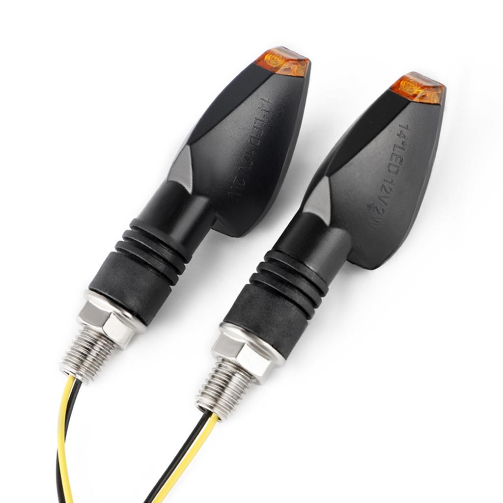 Buy 2pcs Universal 14LED Motorcycle Turn Signals Long Short Turn Signal ...