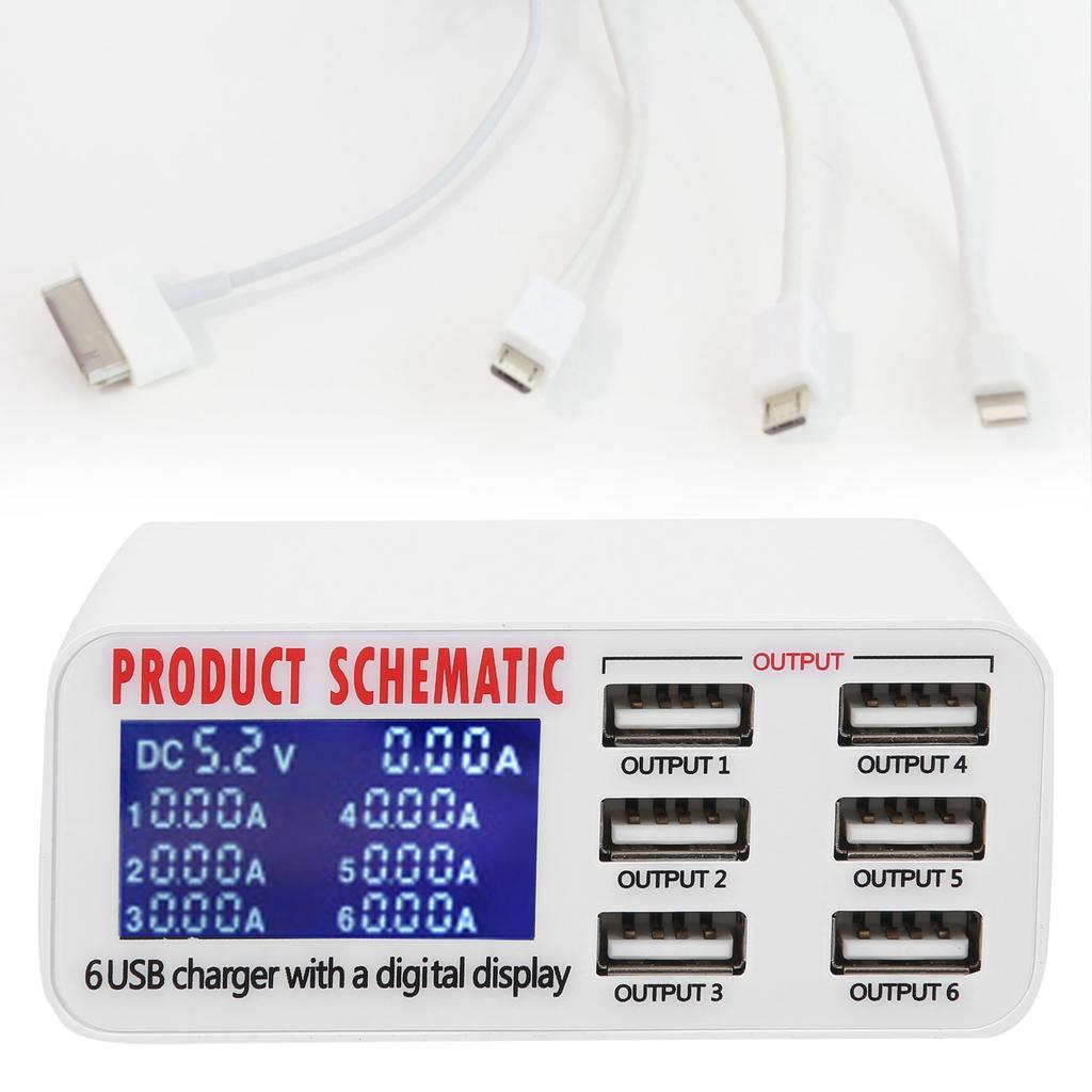 Buy USB Ports Charger Smart Charging Power Supply Adapter 40W EU Plug ...