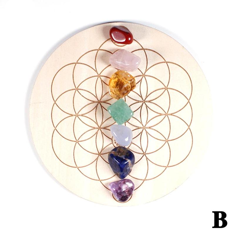 Koop Natural Crystal Column Seven Star Energy Stone Set Board Wobble ...