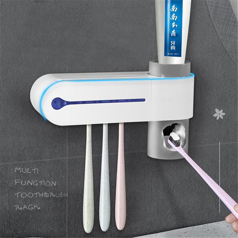 Buy Automatic Toothpaste Dispenser Dry Toothbrush Sanitizer UV Light ...