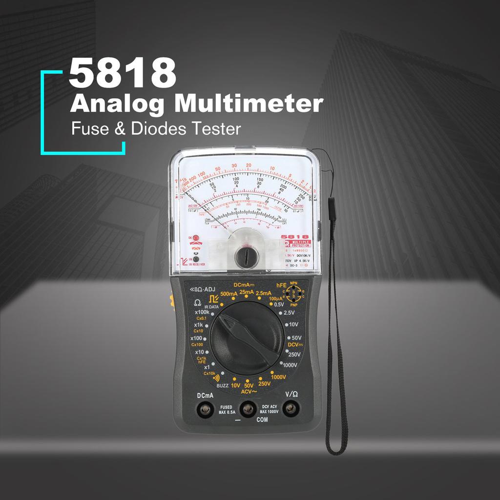 Buy Mini Handheld Analog Multimeter AC/DC Voltmeter Ammeter Ohm Fuse ...