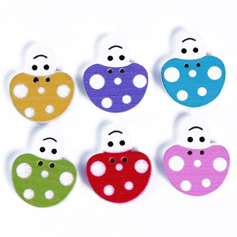 Buy Creative Mushroom Wood Shape Decoration Button Sewing Craft ...